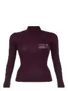 Elisabetta Franchi Ribbed Turtleneck - Merlot