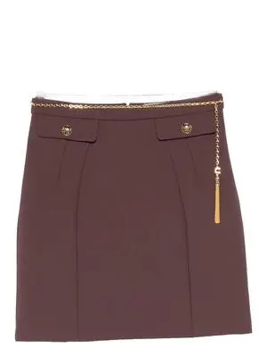 ELISABETTA FRANCHI Mini Skirt With Chain Belt