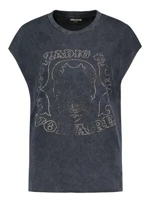 Zadig&Voltaire Cloe Hc Skull Strass T-shirt - Black