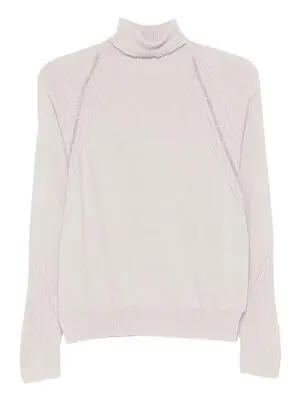 D.exterior Ribbed Turtleneck Pullover - Mastice