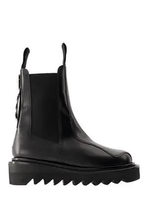 Toga Leather Boots - Black