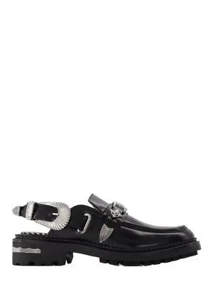 Toga Leather Loafers - Black
