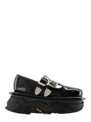 Toga Leather Loafers - Black