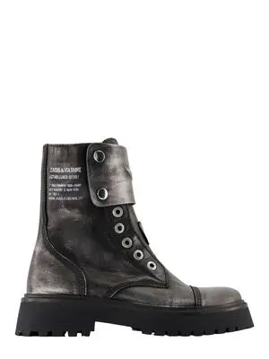 Zadig&Voltaire Leather Ankle Boots - Black