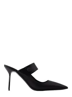 Paris Texas Lidia Couture Sabot 90 Pumps - Black