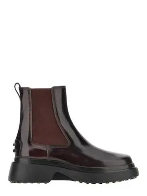 TOD'S Leather Ankle Boots - Mosto