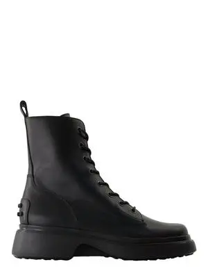 TOD'S Gomma 74l Leather Ankle Boots - Black