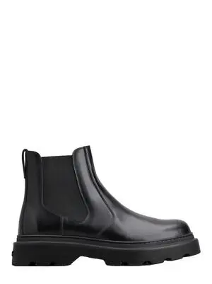TOD'S Leather Ankle Boots - Black
