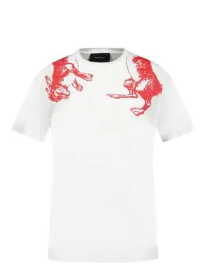 Simone Rocha Hare Illustration T-shirt - White