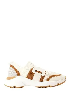 TOD'S Sport Run Canvas Sneakers - Beige