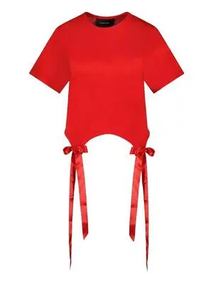 Simone Rocha Bow Tails T-shirt - Red