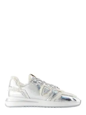 Philippe Model Leather Low Top Sneakers - Silver