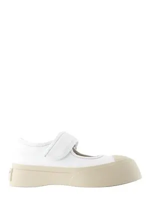 Marni Mary Jane Leather Sneakers - White