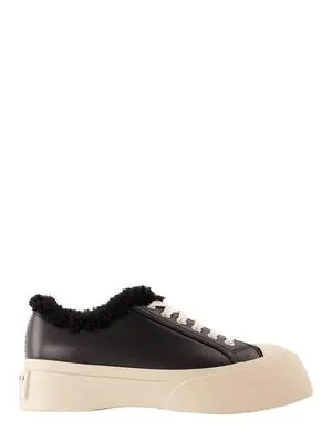 Marni Lace Pablo Leather Sneakers - Black