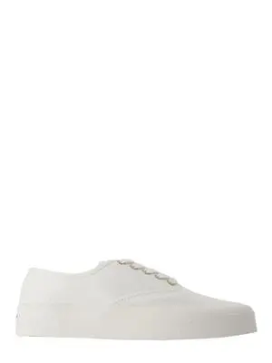 Maison Kitsuné Cotton Lace Up Sneakers - White