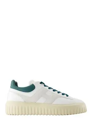 Hogan H Stripes Leather Sneakers - White