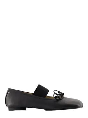 MAISON MARGIELA Leather Ballerinas - Black