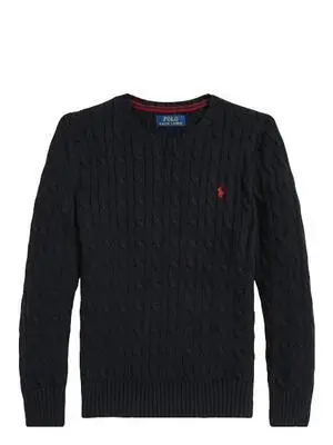 Ralph Lauren Crew Neck Knit Sweater - Black