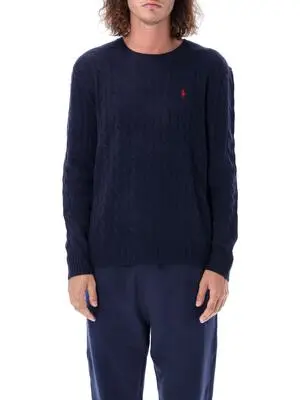 Polo Ralph Lauren Cable-knit Wool-cashmere Blend Jumper - Hunter Navy
