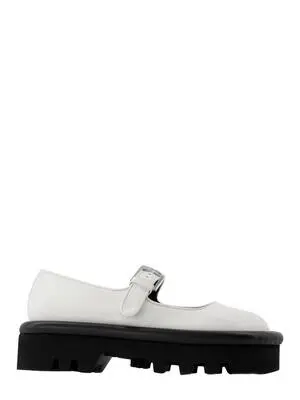 JW ANDERSON Leather Bumper Chunky Flats