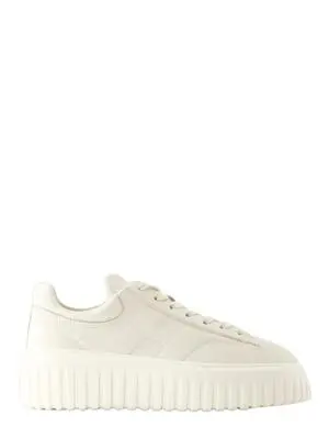 Hogan H-stripes Leather Sneakers - White