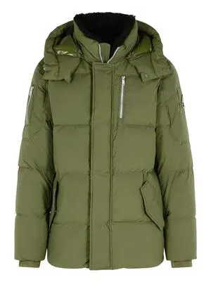 Moose Knuckles Everest 3q Nylon And Cotton Down Jacket - Green