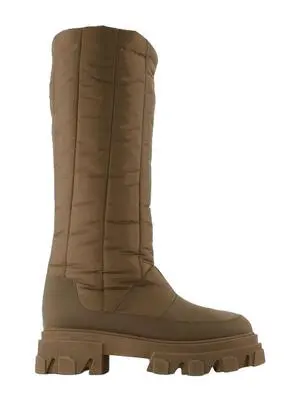 GIA BORGHINI Tall Puffer Boots - Khaki