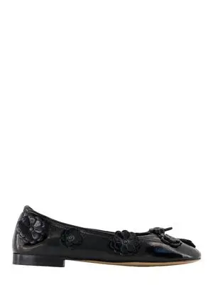 Cecilie Bahnsen Brielle Leather Ballerinas - Black