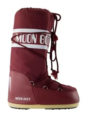 Moon Boot Icon Synthetic Boots - Burgundy