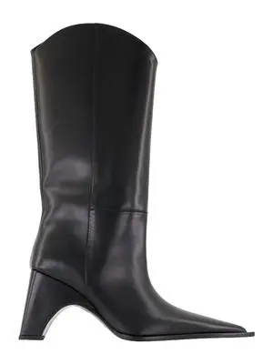 Coperni Bridge Cowboy Leather Boots - Black