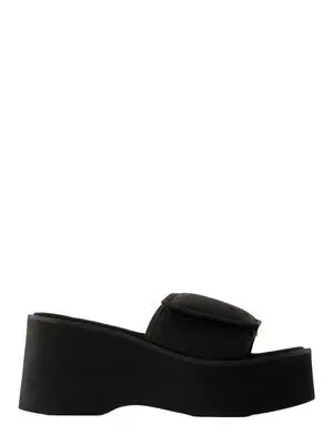 COURREGES Scuba Wave Platform Sandals - Black