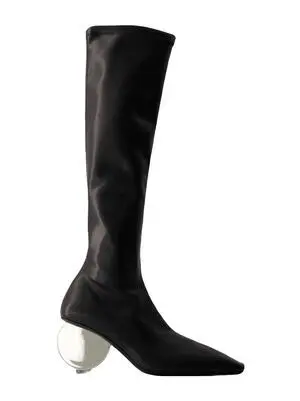 COURREGES Circle Heel Boots - Black