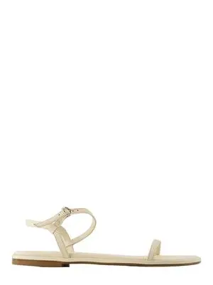 AeydĒ Nettie Leather Sandals - White