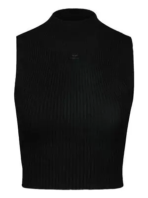 COURREGES Mockneck T-shirt - Black