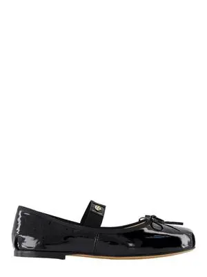 ANINE BING Jolie Leather Flats - Black