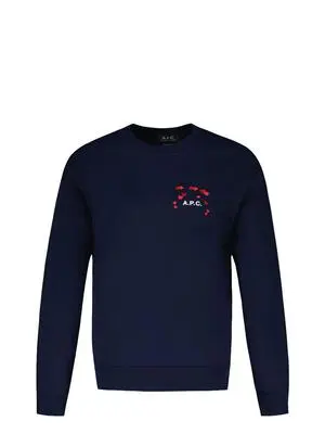 A.p.c. Valentin Cotton Sweatshirt - Blue