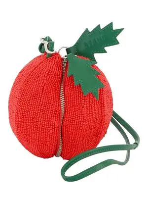 Staud Campari Beaded Bag - Red