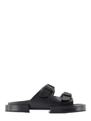 ANN DEMEULEMEESTER Block Henri Leather Sandals - Black