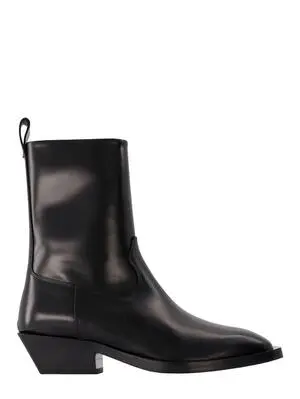 AeydĒ Luis 35mm Leather Ankle Boots - Black