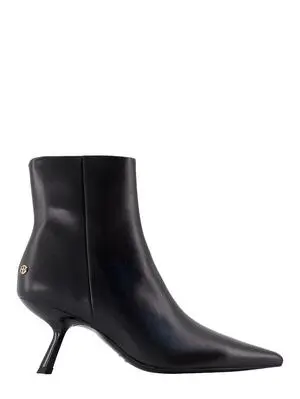 ANINE BING Hilda Leather Ankle Boots - Black