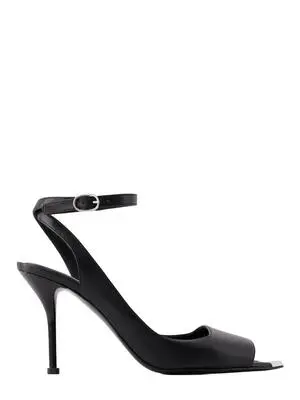 Alexander McQueen Leather Punk Sandals - Black