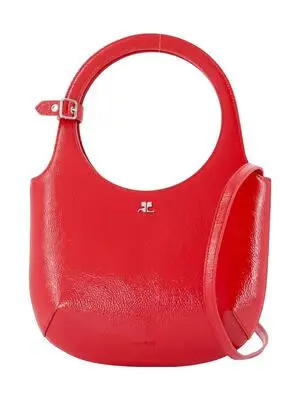 COURREGES Holy Purse Leather Bag - Red