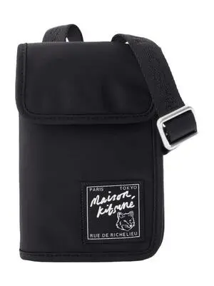Maison Kitsuné The Traveller Neck Pouch - Black