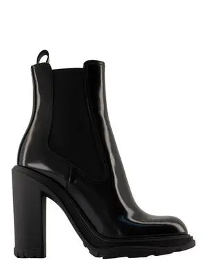 Alexander McQueen Leather Chelsea Boots - Black