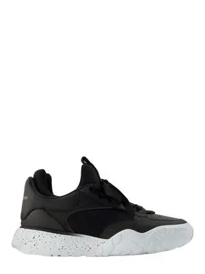Alexander McQueen Court Leather Sneakers - Black