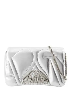 Alexander McQueen Mini Seal Crossbody - Silver