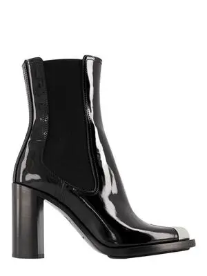 Alexander McQueen Boots In Leather - Black