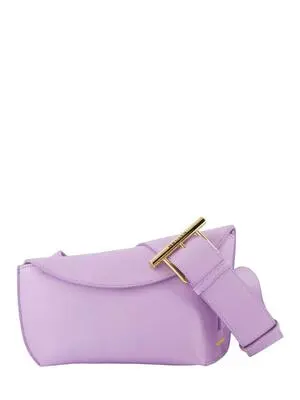 Alexander McQueen Leather T-bar Sling Crossbody - Purple