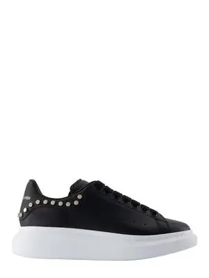 Alexander McQueen Oversized Leather Sneakers - Black