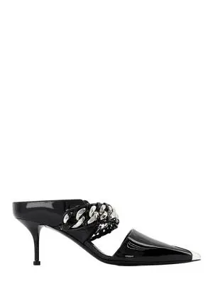 Alexander McQueen Sandals In Leather - Black